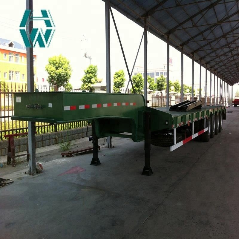 Multi Axles Low Bed Semi Trailer For Highway Construction Equipment