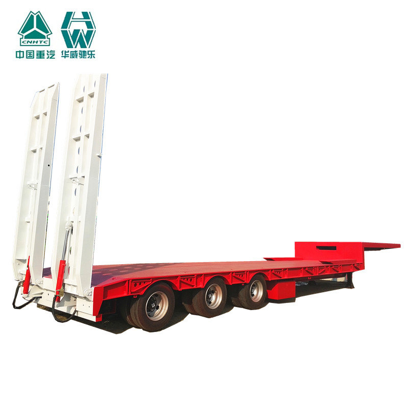 Tri Axle Drop Deck Gooseneck Low Bed Semi Trailer For Various Steel Transportation