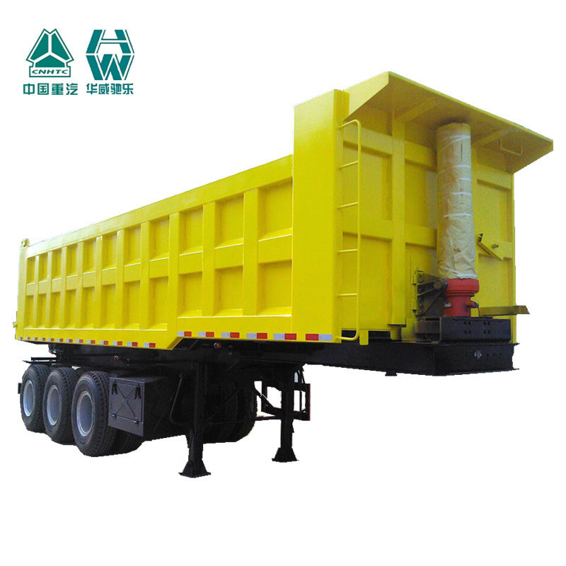 Mechanical Suspension Tipper Truck Trailer / Leaf Spring Grain Tipper Trailer