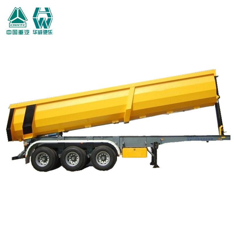 SINOTRUK Huawin Tipper Semi Trailer For Wreck Stones 7500x2300x1500mm