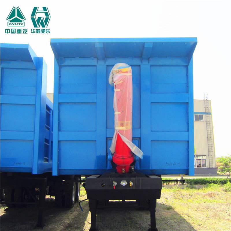 Customized Capacity Tipper Semi Trailer With HYVA Hydraulic Lifting Cylinder