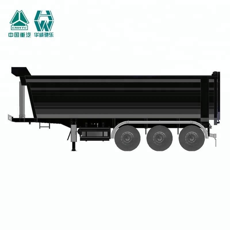3 Axles U Shape Tipper Semi Trailer For Carrying Bulk Materials 24 Cbm