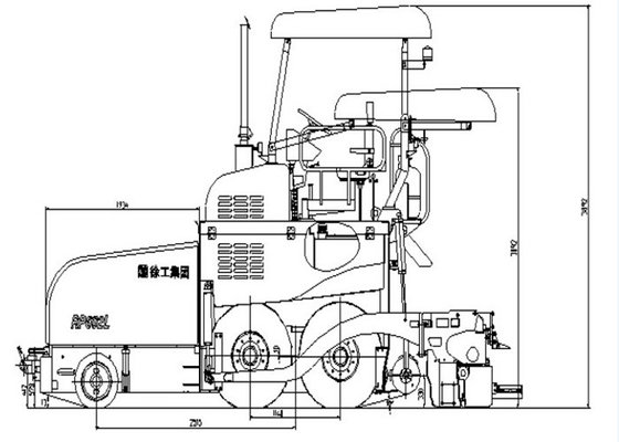 380mm Paving Thickness Crawler Asphalt Paver Machine 2.5m Width , CE supplier
