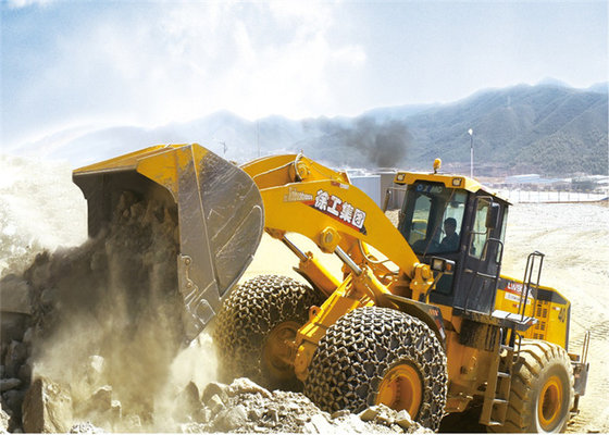 335 hp 9000 Kg Rated Load 5 Cbm Bucket Capacity Front End Wheel Loader With 250 Kw CUMMINS Engine supplier
