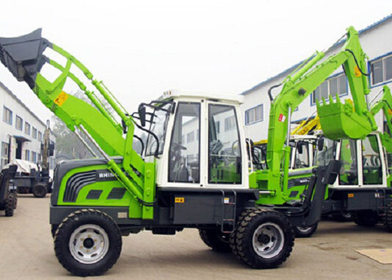 Operating Weight 6100kg Mini Backhoe Loader Backhoe Bucket 0.3 CBM / Loader Bucket 1 CBM Low Noise supplier