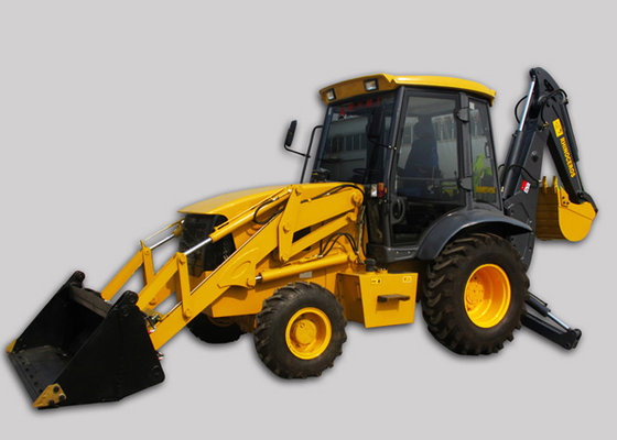 Compact Tractor Loader Backhoe , Front End Loader Backhoe With Cummins Engine supplier