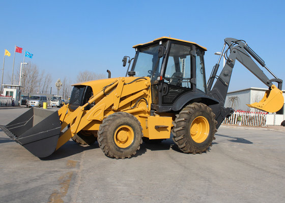 Compact Tractor Loader Backhoe , Front End Loader Backhoe With Cummins Engine supplier