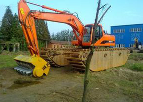 Multifunctional Amphibious Excavator , Shallow Water Hydraulic Crawler Excavator supplier