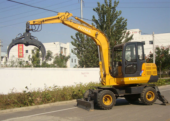 Scrap Handling Equipment Wheeled Material Handler For Drop Ball / Slag supplier