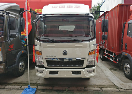 1 - 10 Ton Van Cargo Box , HOWO Left Hand Driving Mini Cube Truck 6.50R16 Tire