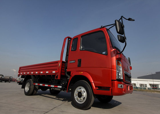 5 - 7 Ton Double Axles Dropside Truck , Light Duty Sino HOWO Trucks 110HP Engine
