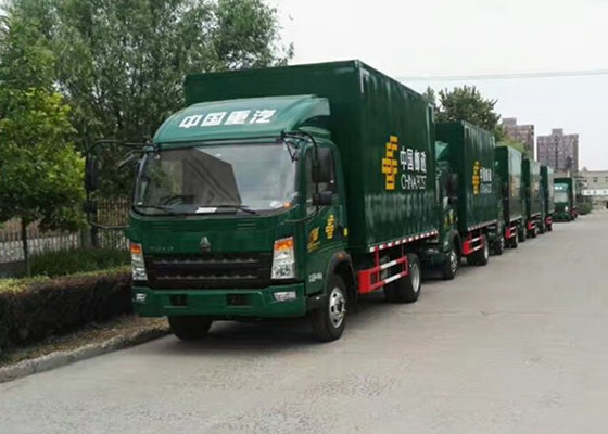 Postal 20 Cubic Meter Cube Van Truck , 4x2 Sinotruk HOWO Brand New Box Truck