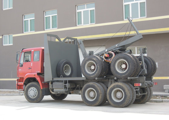High Performance Timber Truck , 12.00R20 Tire 50 Ton Heavylog Truck Trailer