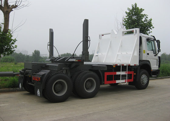 LHD Steering Log Loader Truck , 6x4 336HP Log Carrier Truck 75km/H Max Speed