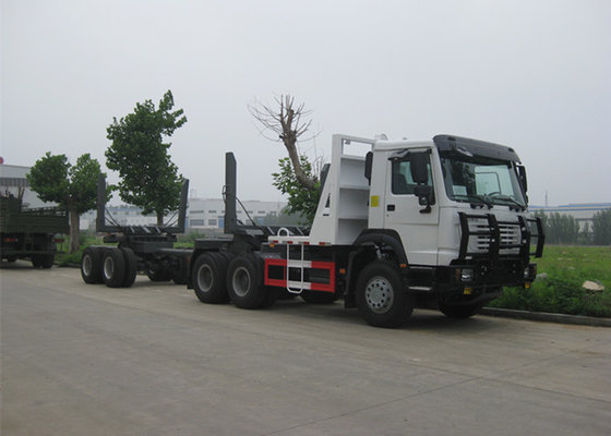 LHD Steering Log Loader Truck , 6x4 336HP Log Carrier Truck 75km/H Max Speed
