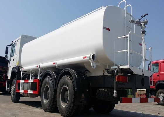 HOWO 20m3 Water Tanker Truck ZF8198 Driving Steering Front / Rear Spraying System
