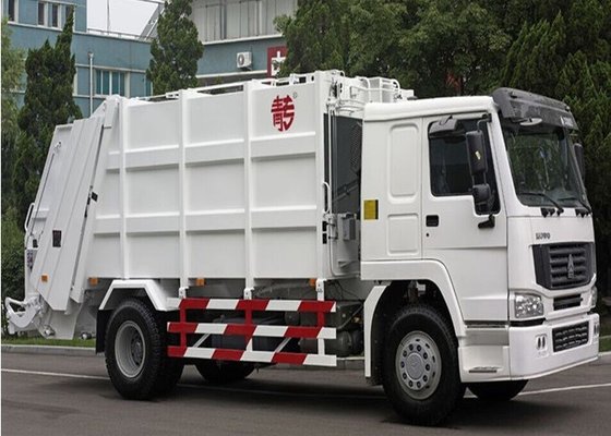 4x2 HOWO Garbage Collection Trucks 266HP Engine 10 Cubic Meter Volume