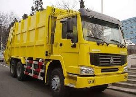 16cbm LHD / RHD Trash Compactor Truck , 6x4 HW70 Cabin Hydraulic Garbage Truck