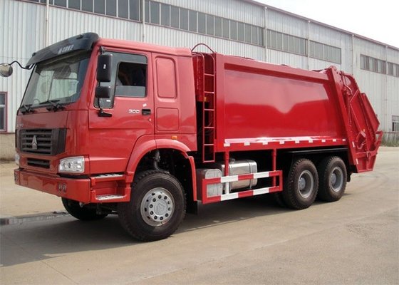 16cbm LHD / RHD Trash Compactor Truck , 6x4 HW70 Cabin Hydraulic Garbage Truck
