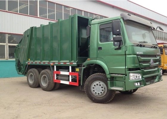 16cbm LHD / RHD Trash Compactor Truck , 6x4 HW70 Cabin Hydraulic Garbage Truck