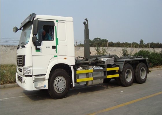 10 Wheel 6x4 Garbage Collection Trucks 290HP Engine Trucks Hook Lift Bin Truck