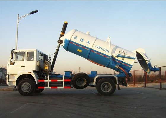 266HP Sewage Suction Truck 8 - 10CBM Volume 295 / 80R22.5 Rim / Tire