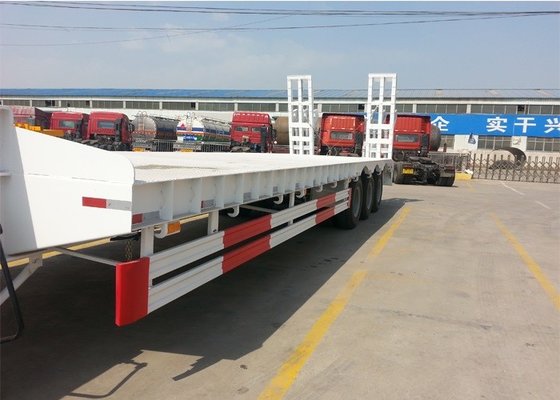 50 - 80T Heavy Duty Semi Trailers 3 Axle Lowbed Semi Trailer WABCO Valve