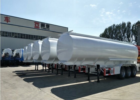 45 - 60 Ton Heavy Duty Semi Trailers Carbon / Mn Steel Oil Tank Semi Trailer