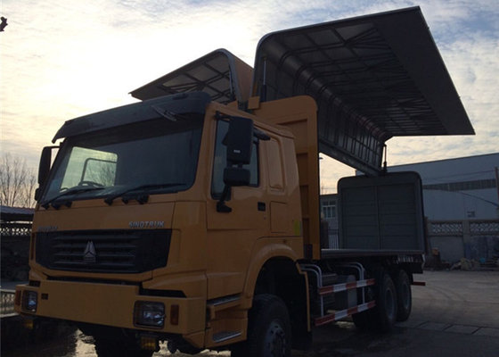 10 Wheels Wing Van Truck , 266HP Horse Power Quick Loading Wing Box Truck