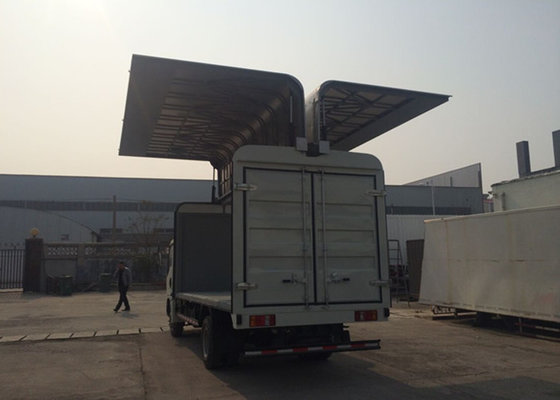 Left Driving Light Duty Wing Van Truck , 115HP 7.50R16 Tire Wing Body Truck 6 Wheels