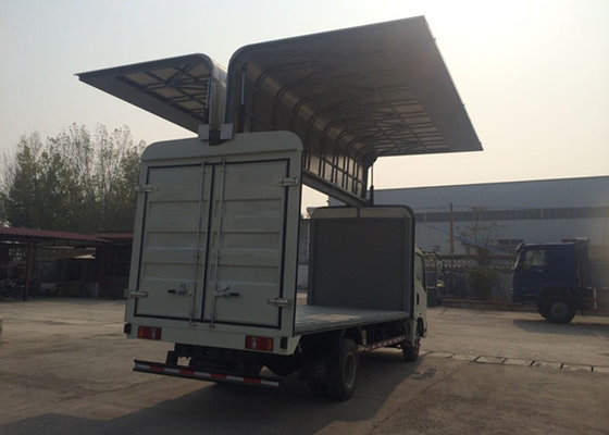Left Driving Light Duty Wing Van Truck , 115HP 7.50R16 Tire Wing Body Truck 6 Wheels