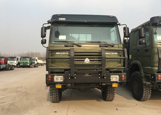 30 Ton Load 290HP Army Cargo Truck , 14.00R20 Tire Howo Military Trucks