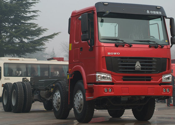 Professional Cargo Chassis For Trucks , Power Steering 371HP Heavy Truck Chassis