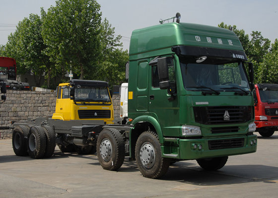 Professional Cargo Chassis For Trucks , Power Steering 371HP Heavy Truck Chassis