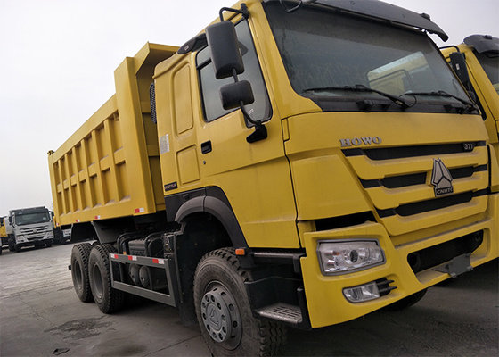 40 Ton Sinotruk Howo 6x4 Dump Truck , Yellow Color Heavy Duty Tipper Trucks