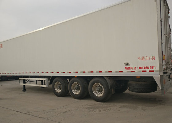 Tri Axles 88CBM Semi Refrigerated Trailer Van Trailer For Sea Food Transport