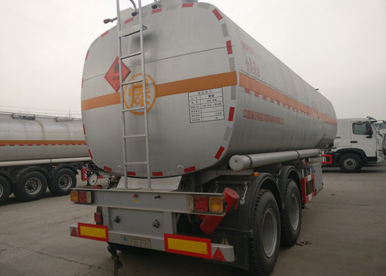 Double Axles Heavy Duty Semi Trailers , Oil Fuel Tank Trailer 35CMB Tank Capacity
