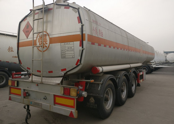 Tri Axles Heavy Duty Semi Trailers , Fuel Tank Trailer For Oil Transportation