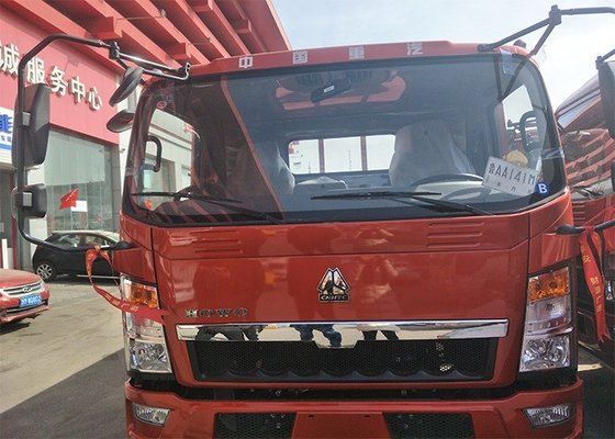 Food Transport 10T HOWO Mini Box Truck 3360mm Wheelbase Euro 2 Emission