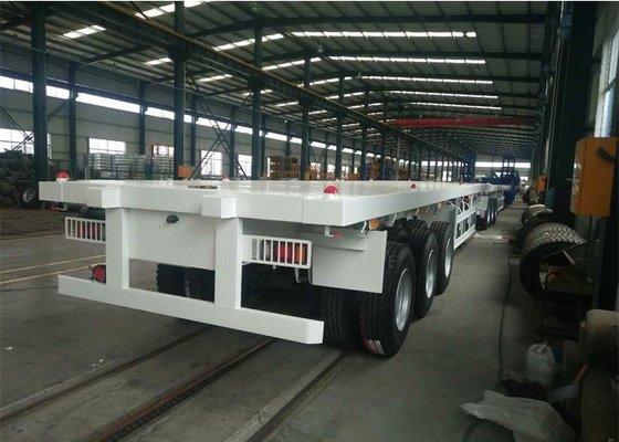 60T 3 Axles 28T Legs Heavy Duty Truck Trailer With 12.00R20 Tyres