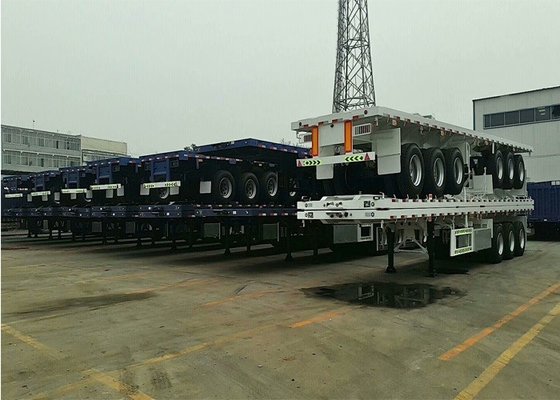60T 3 Axles 28T Legs Heavy Duty Truck Trailer With 12.00R20 Tyres