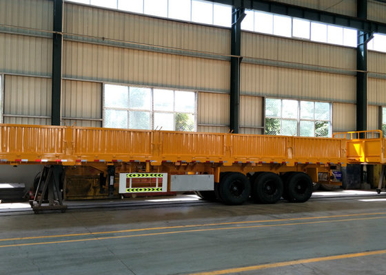 Axe 3 40 tonnes 60 tonnes semi d'acier au carbone résistant de remorques avec la cargaison de barrière