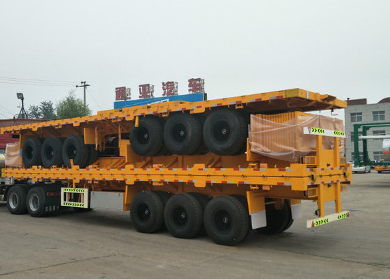 Axe 3 40 tonnes 60 tonnes semi d'acier au carbone résistant de remorques avec la cargaison de barrière