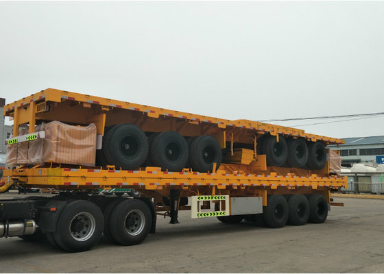Axe 3 40 tonnes 60 tonnes semi d'acier au carbone résistant de remorques avec la cargaison de barrière