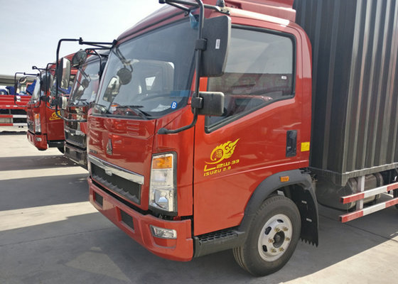 Sinotruk HOWO Light Duty Trucks , 3360 Wheelbase 18 Foot Box Truck