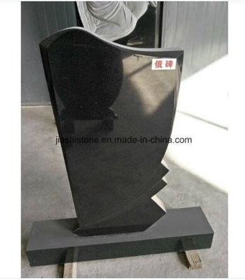 Iran Black Granite Polished Tombstone with Good Quality Low Price