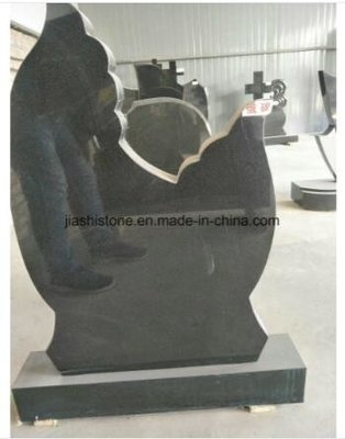 Iran Black Granite Polished Tombstone with Good Quality Low Price