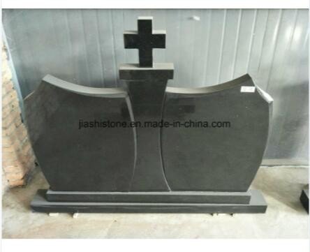 Iran Black Granite Polished Tombstone with Good Quality Low Price