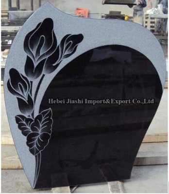 Cheap European/Russian/American Style Granite Black/Grey Tombstone Mounment Memorial Headstone Gravestone with Custom De