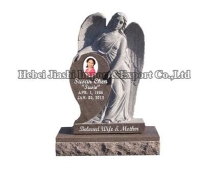 Cheap European/Russian/American Style Granite Black/Grey Tombstone Mounment Memorial Headstone Gravestone with Custom De